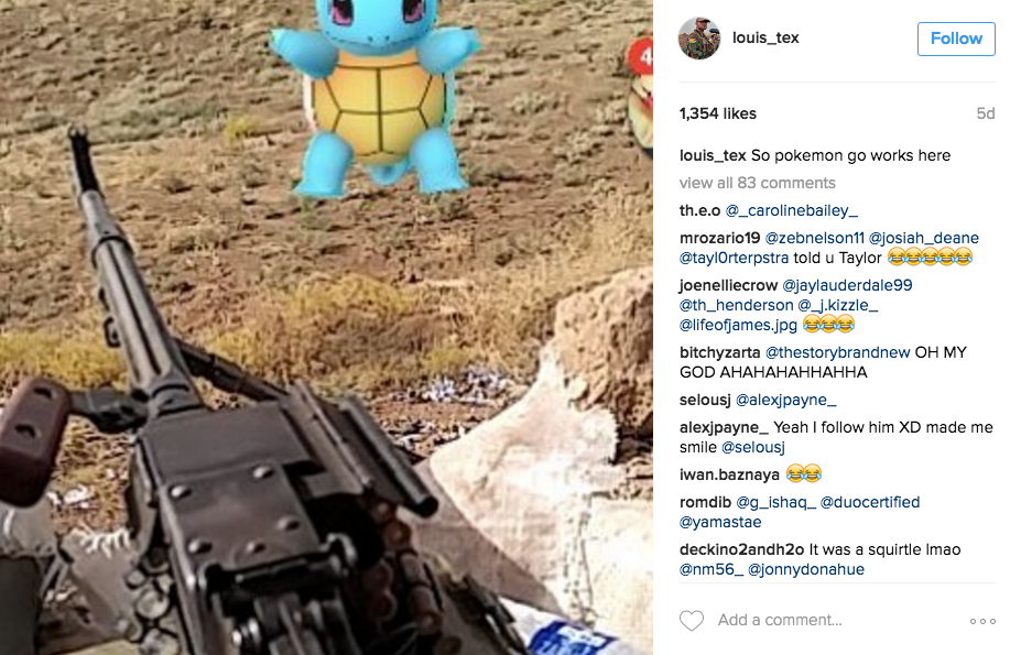 US soldier plays Pokémon Go while fighting ISIS in Iraq | Inquirer ...