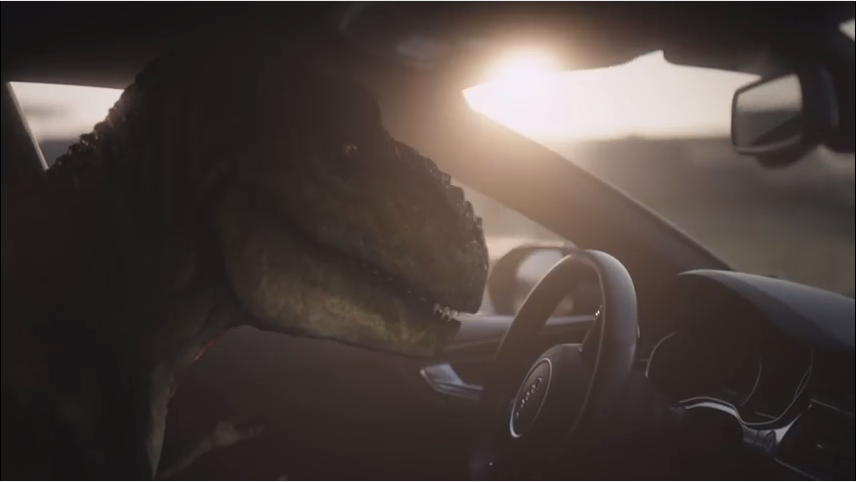 WATCH: T-Rex rediscovers joy through Audi self-driving car | Inquirer ...