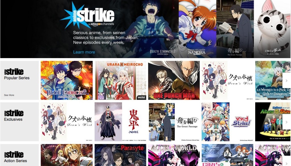 Anime Strike launched as Amazon’s new anime streaming service ...