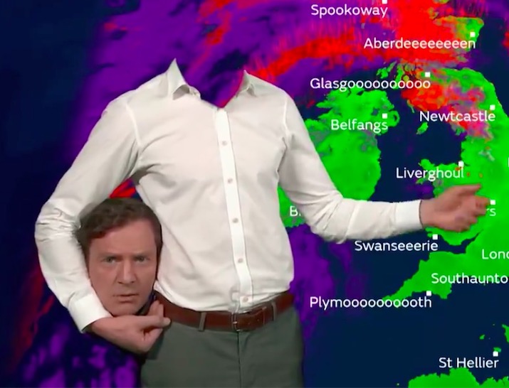 WATCH: Headless weatherman does daily forecast in UK | Inquirer Technology