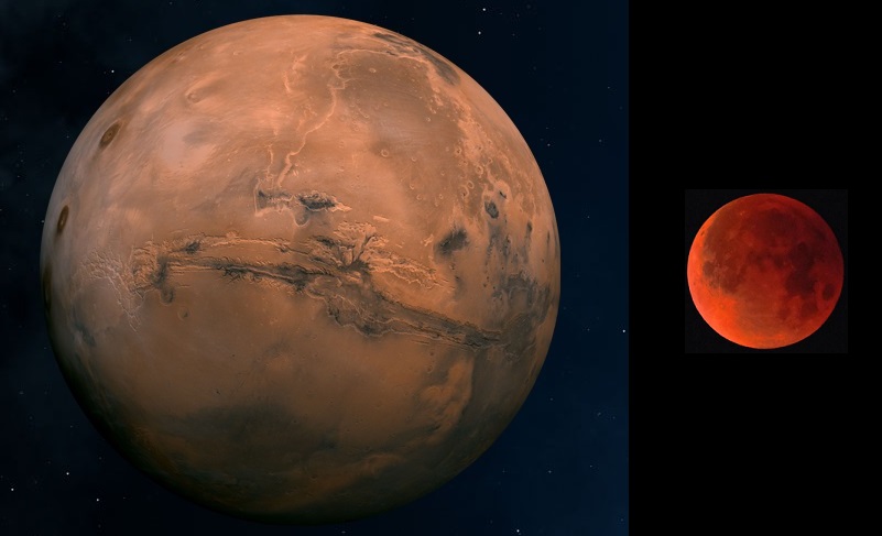 Red planet and 'blood moon' pair up to dazzle skygazers | Inquirer ...