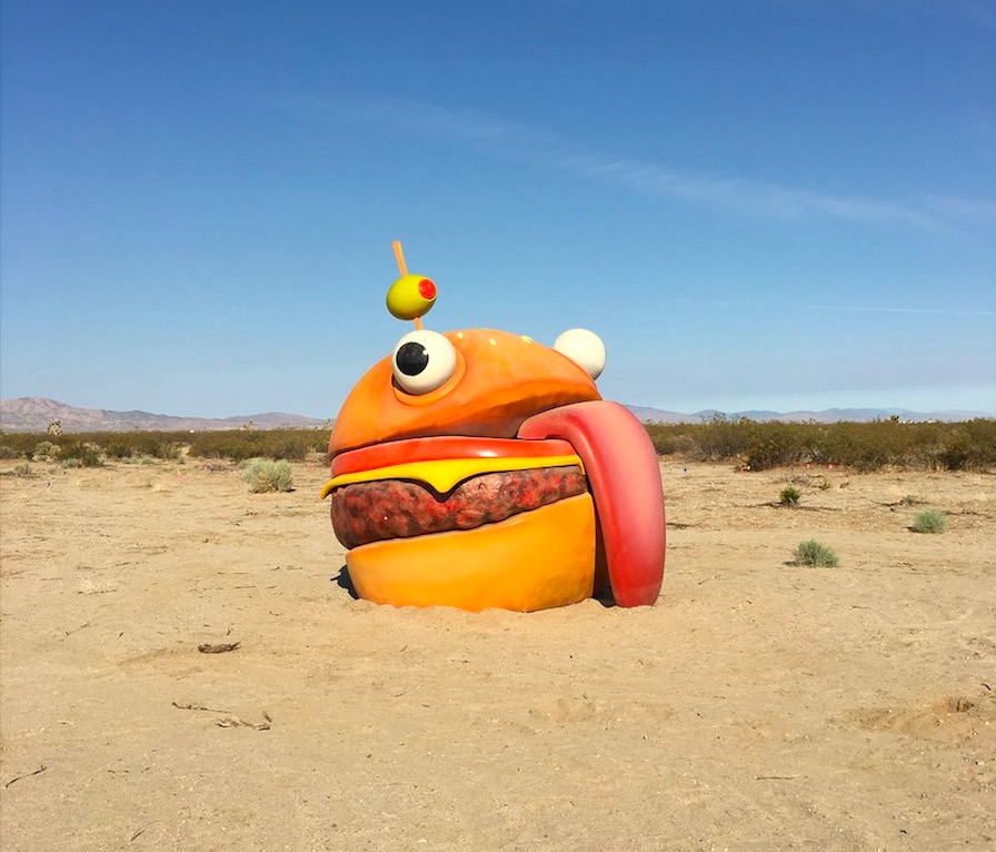LOOK: ’Fortnite’ burger landmark appears in California desert ...