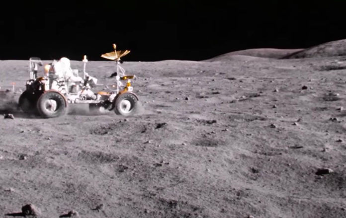 This footage of astronauts on the moon looks like it was filmed with a ...
