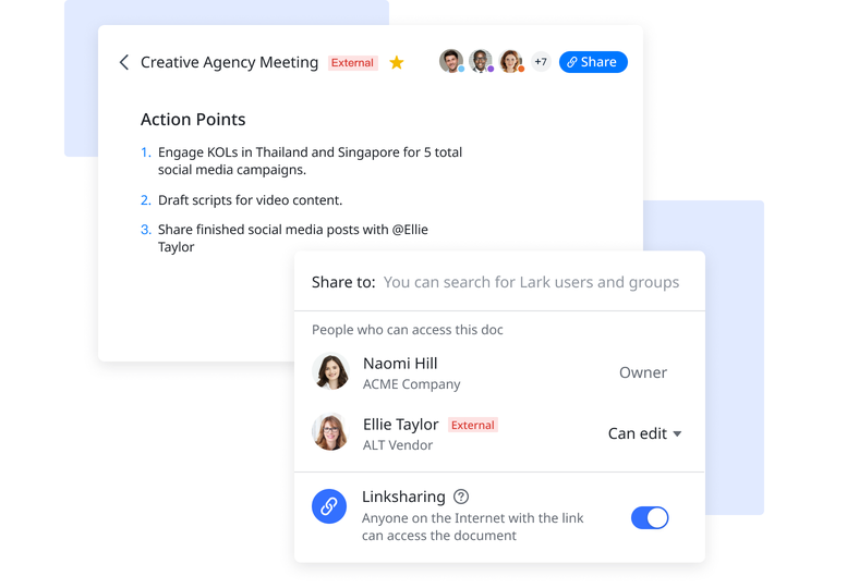 How to share a Lark Doc to create and collaborate with external users ...