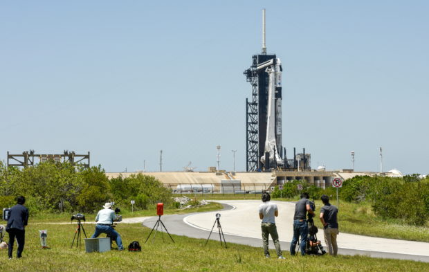 SpaceX rocketship launches astronauts on NASA mission to space station ...