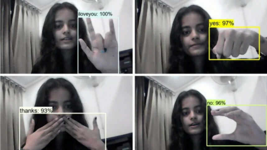 Student in India develops AI model that turns sign language to English ...