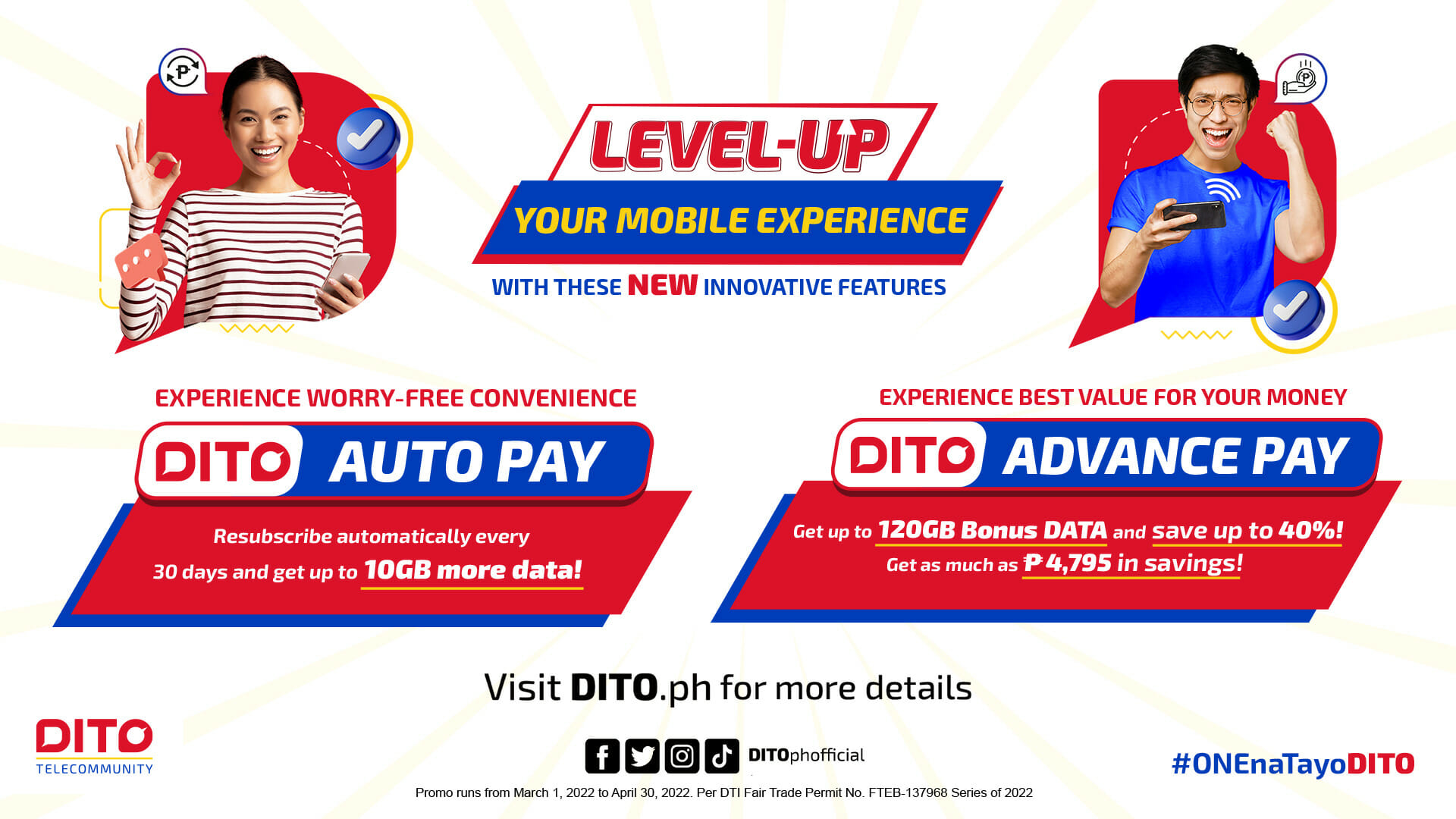 DITO Telecommunity launches breakthrough features, DITO Auto Pay and ...
