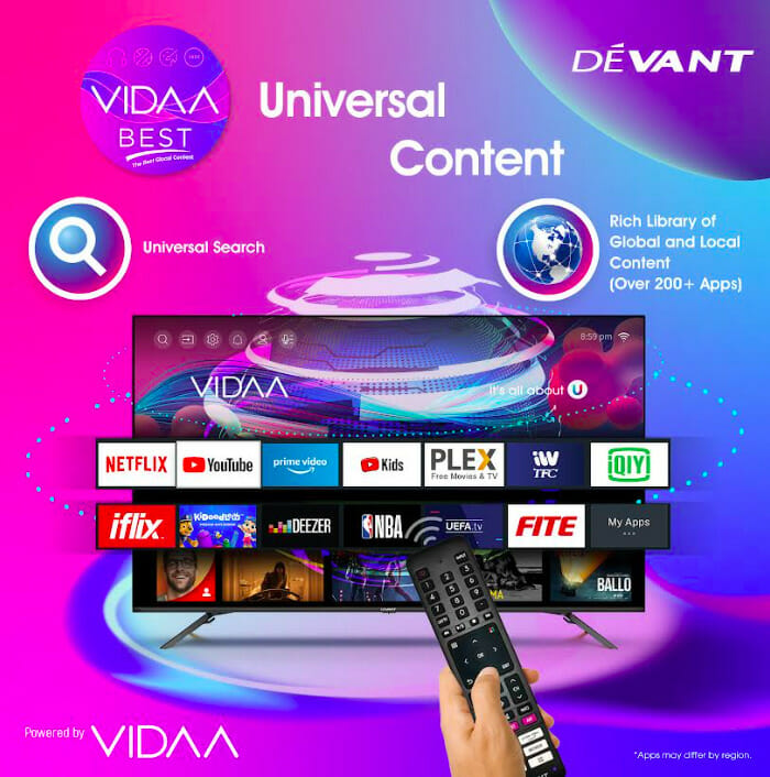 Devant’s VIDAA makes watching on TV easy for all ages and for non-techies