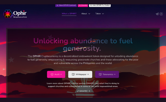 Ophir Crypto Raises Funds For PH Churches | Inquirer Technology