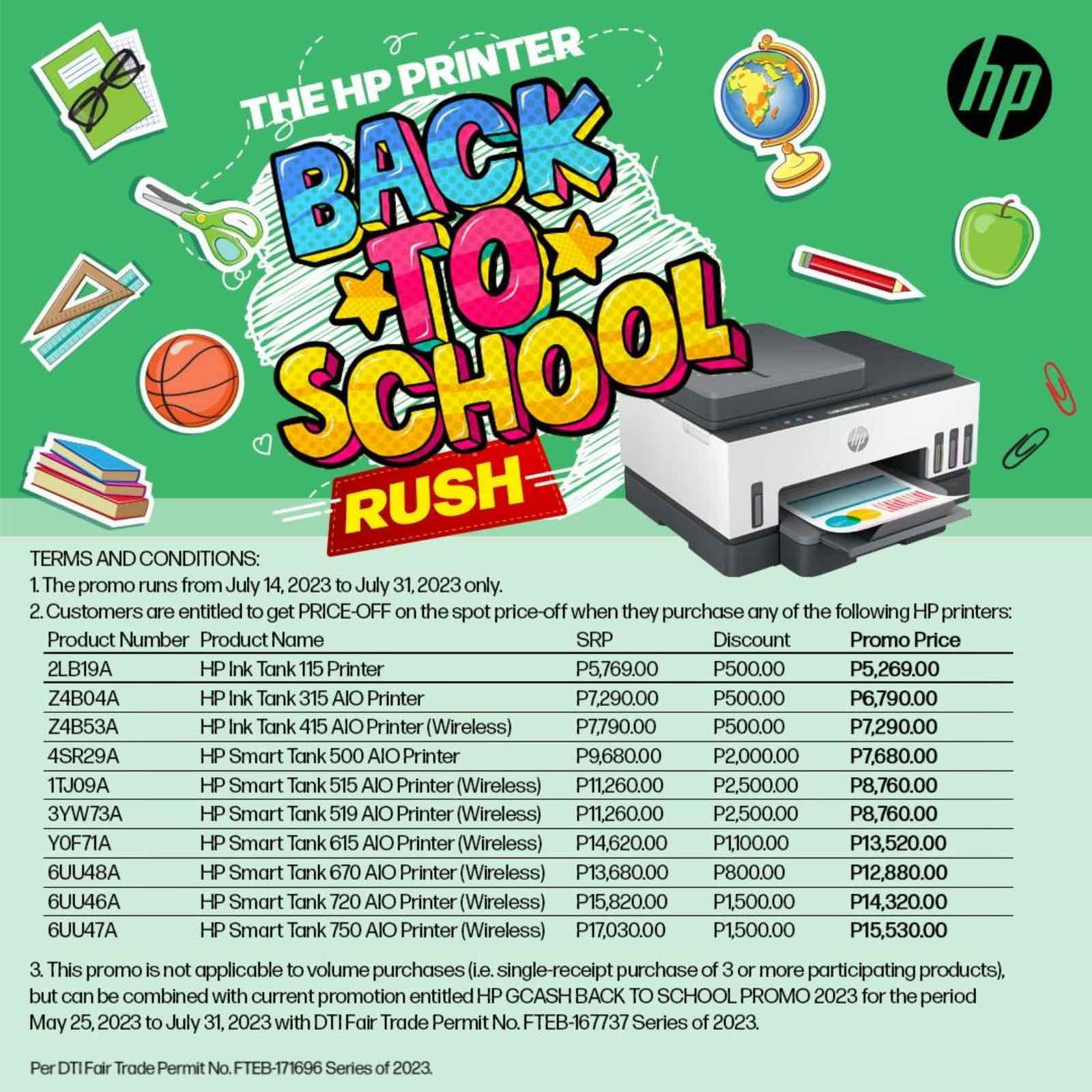 The HP Printer Back to School Rush: Get biggest discount plus GCash ...