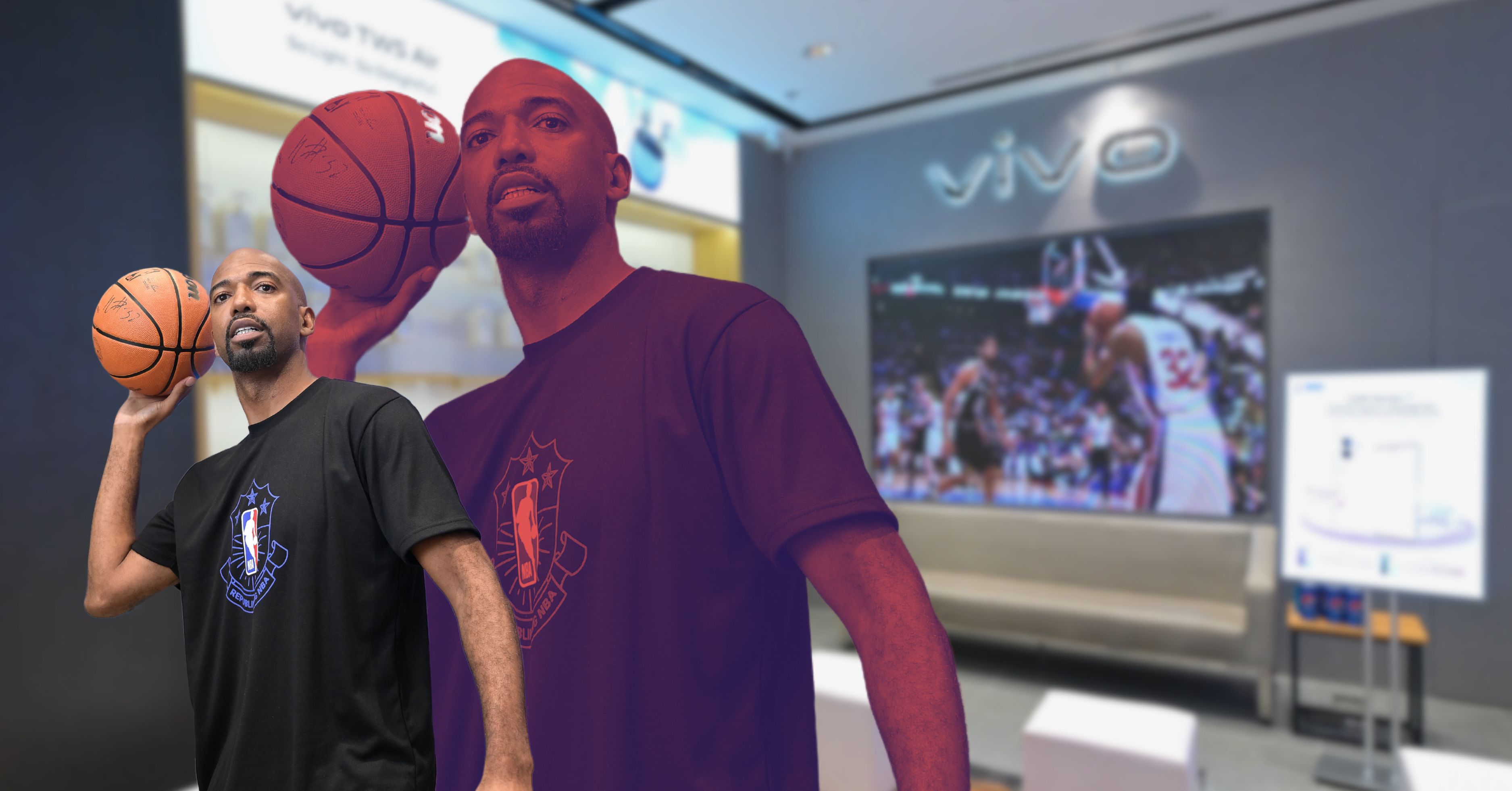 NBA legend Richard Hamilton visits vivo concept store at SM MOA ...