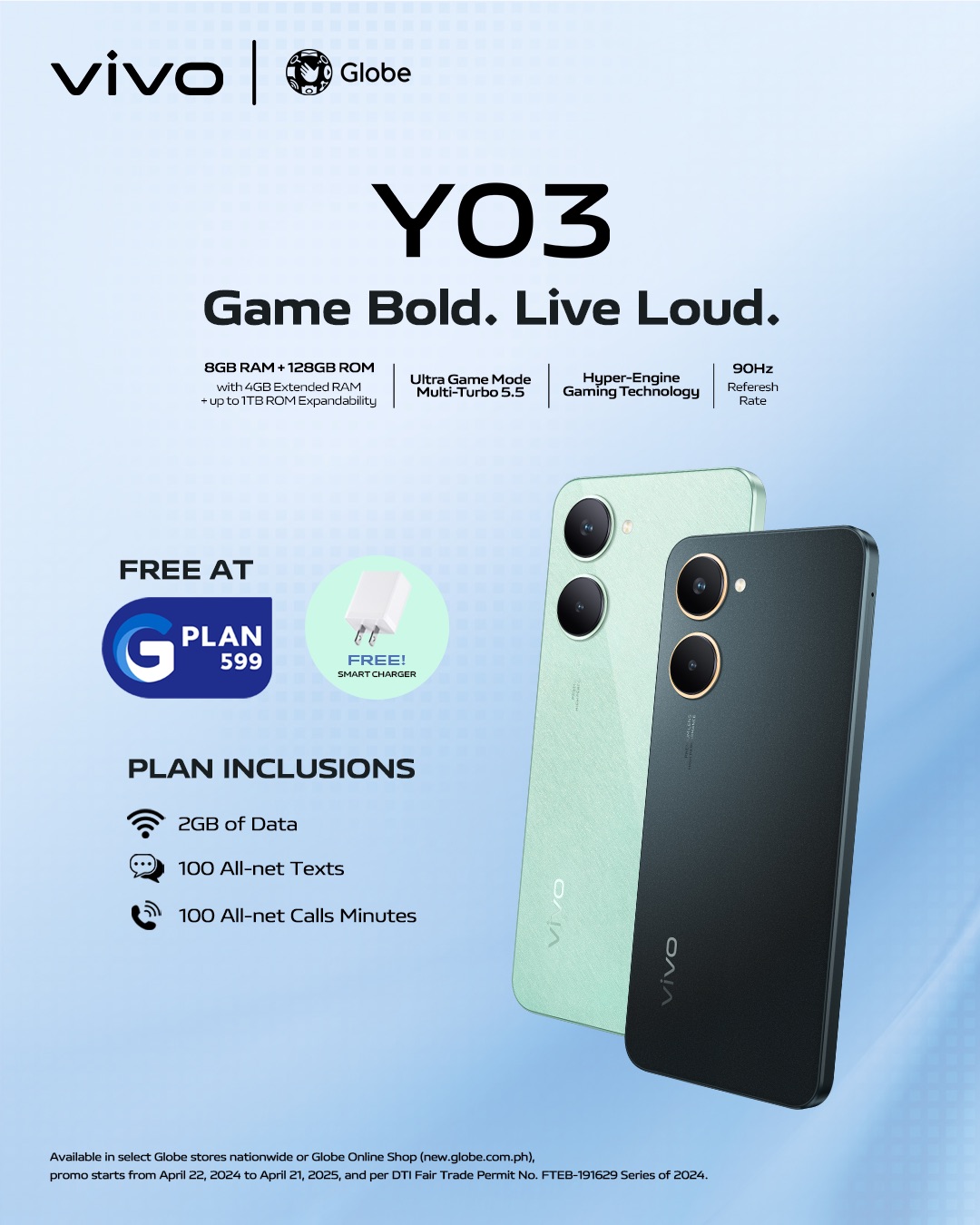 Get vivo Y03 with Globe GPlan | Inquirer Technology