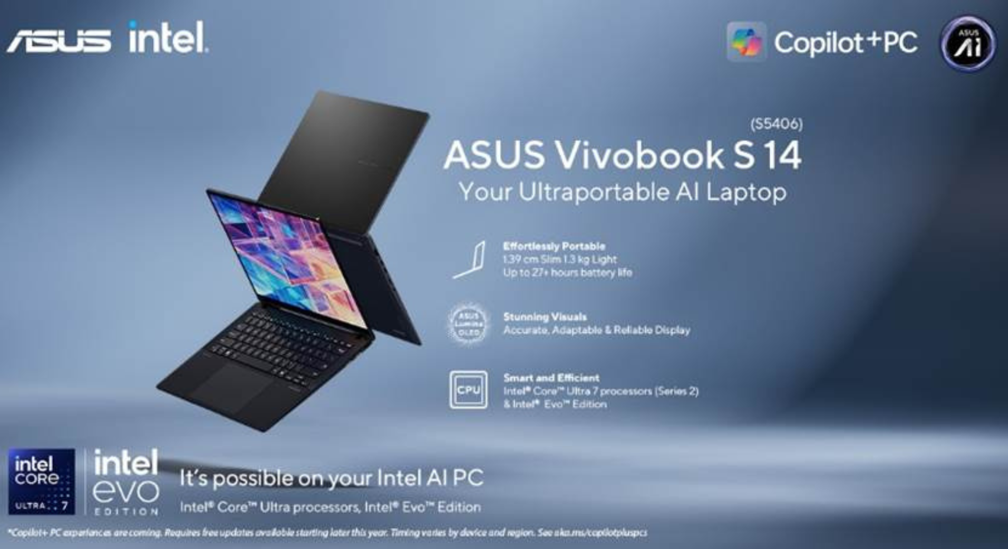 6 things to know about the ASUS Vivobook S 14 Ultraportable AI Laptop