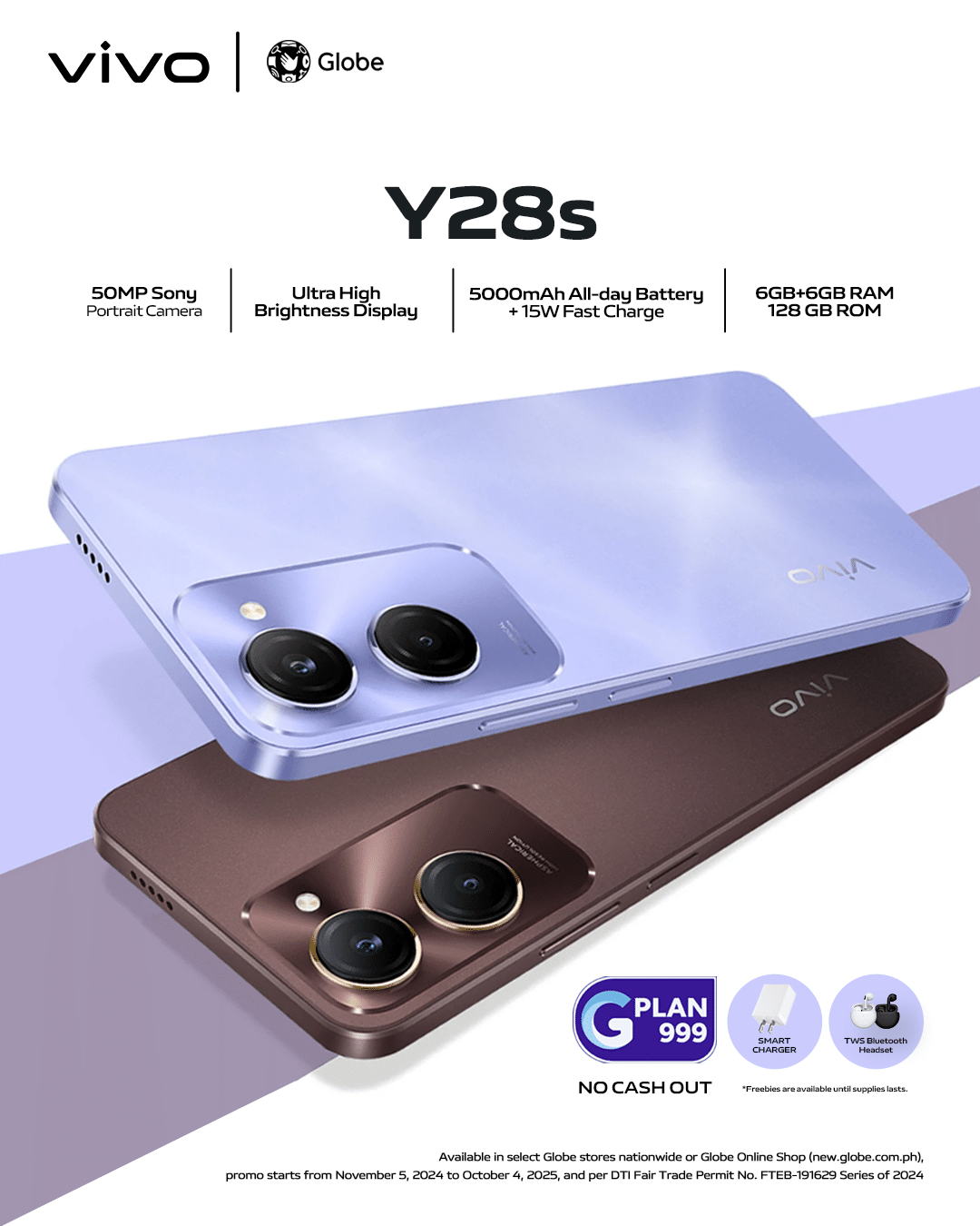 Own vivo Y28s 5G now through Globe's GPlan 999