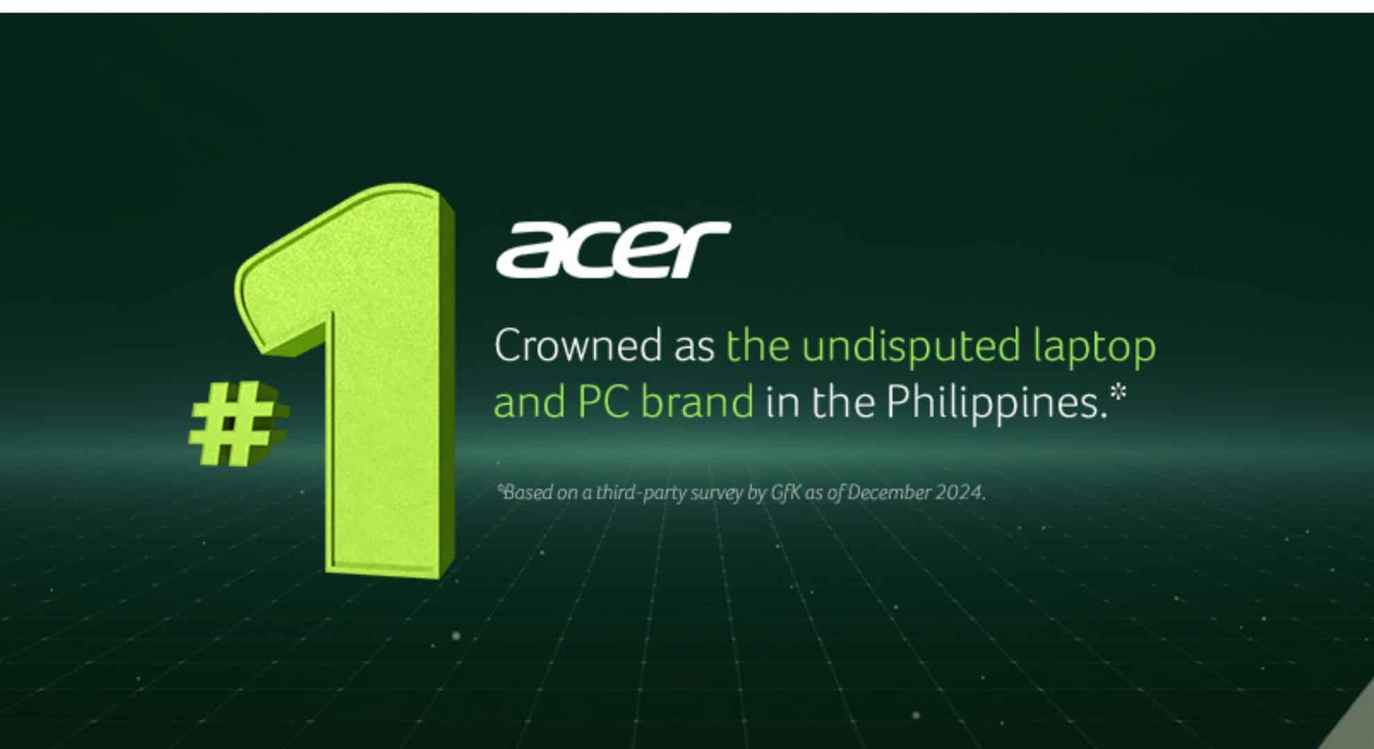 Acer remains the top consumer and gaming notebook brand in the Philippines