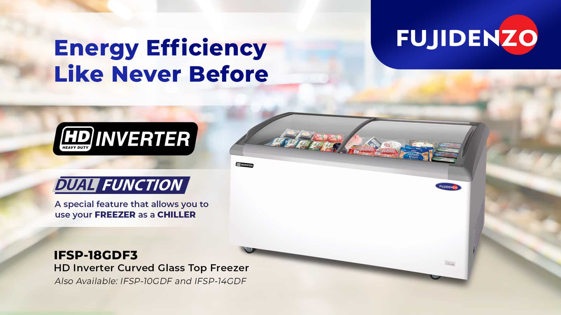 World’s first Fujidenzo HD Inverter Curved Glass Top Freezer is your ...