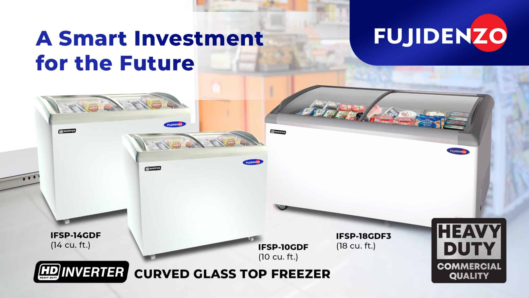 World’s first Fujidenzo HD Inverter Curved Glass Top Freezer is your ...