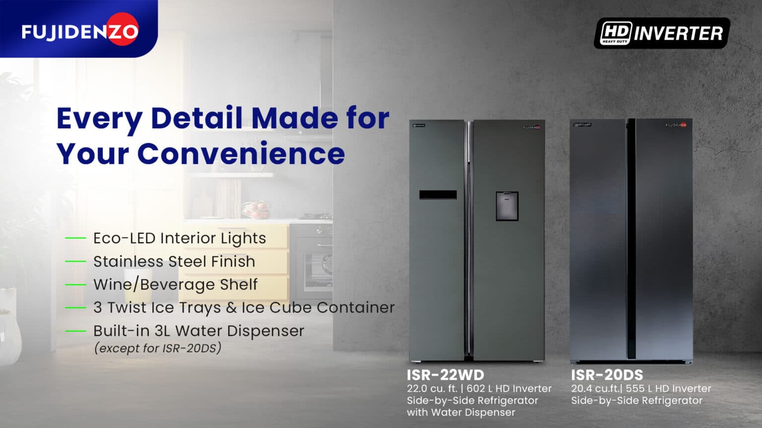 How Fujidenzo makes HD Inverter Side-by-Side Refrigerators practical ...