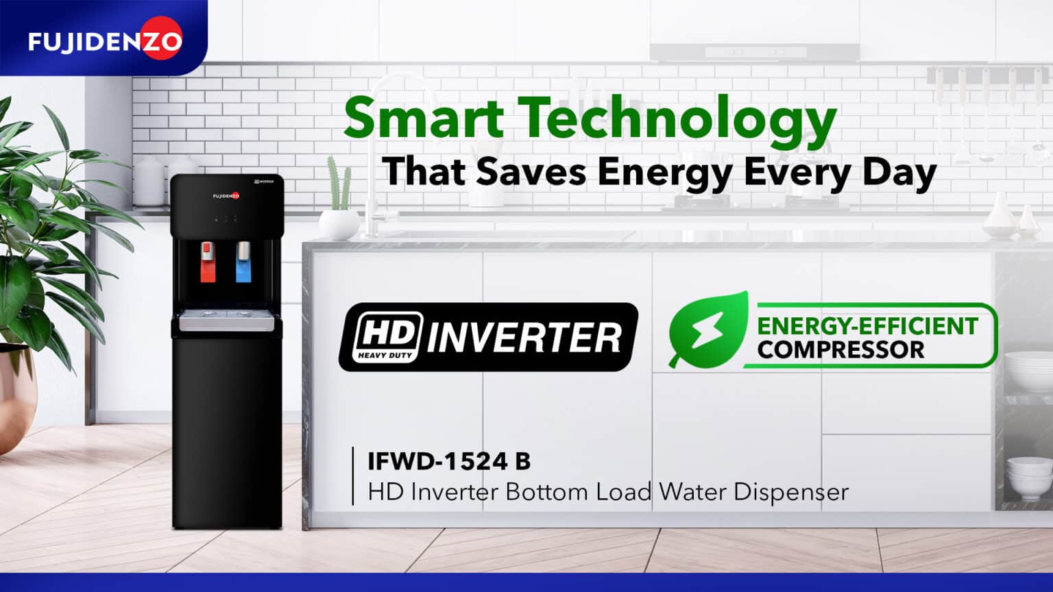 Fujidenzo introduces the first Inverter Water Dispenser
