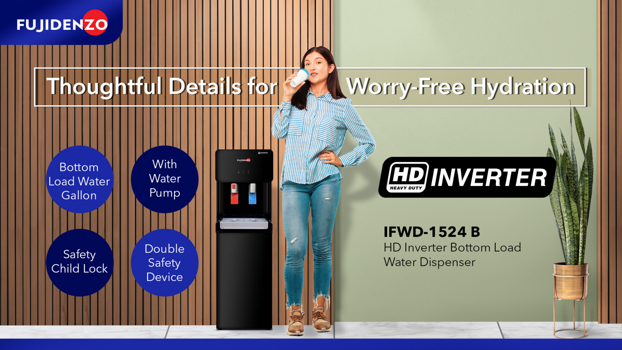 Fujidenzo introduces the first Inverter Water Dispenser