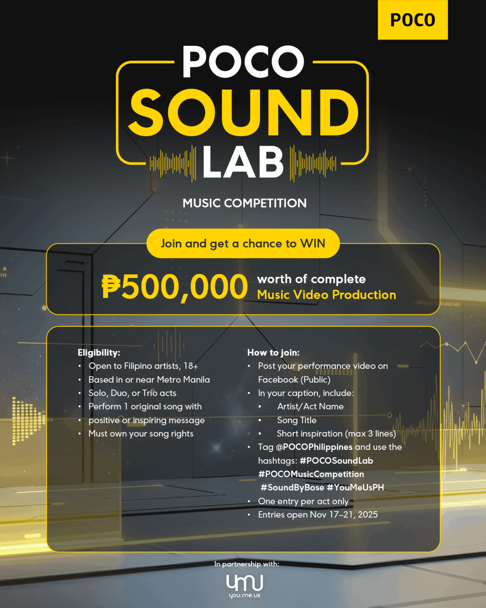 Your Track, Your Stage: POCO Sound Lab Competition offers Filipino ...