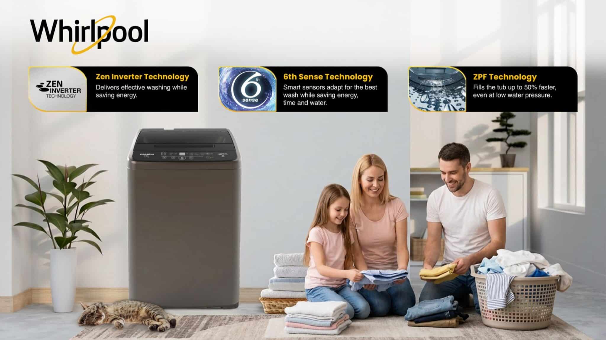 This is how Whirlpool washers make laundry easier in homes of every size